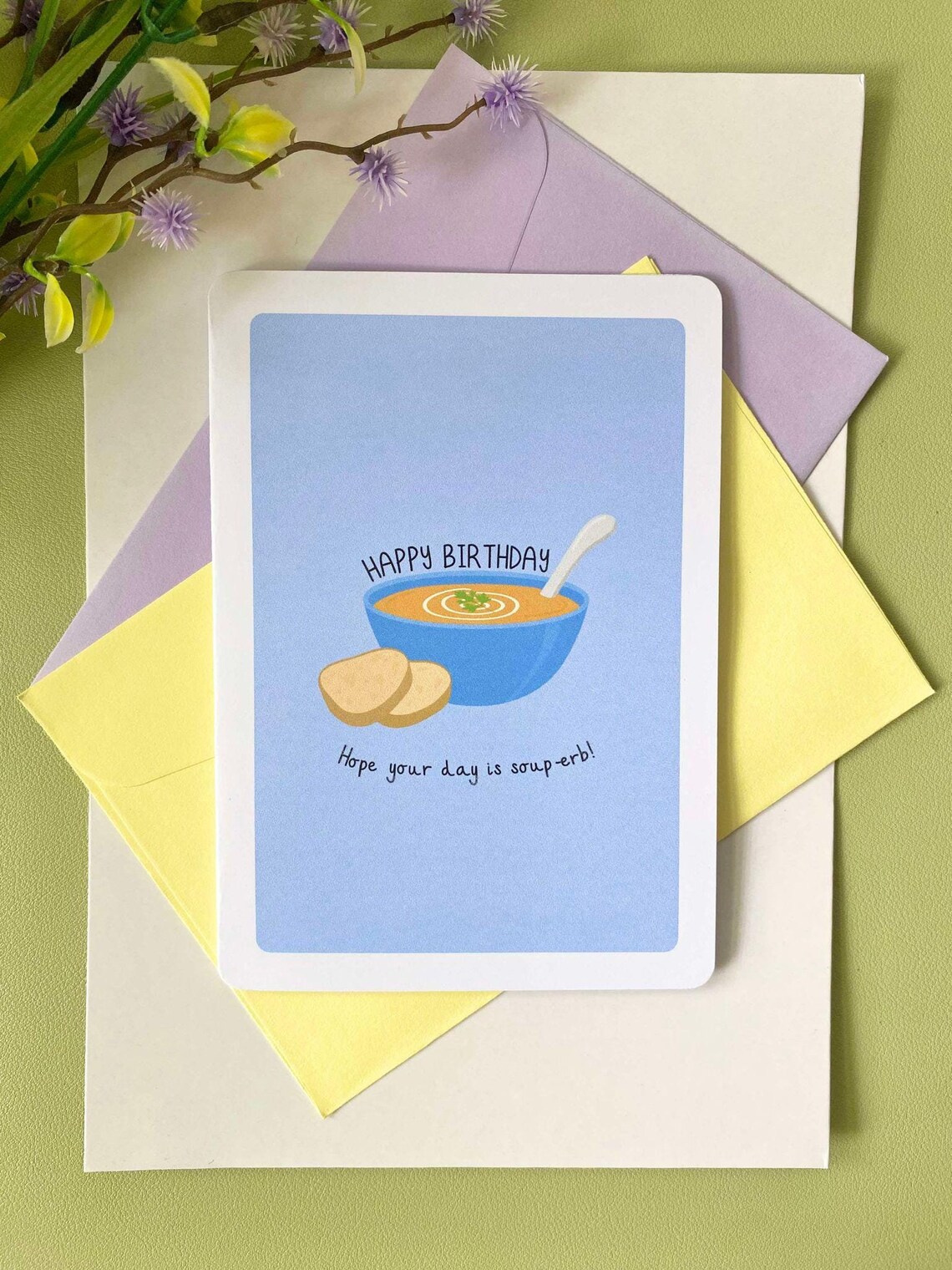 Soup-erb Birthday | Card - Etsy