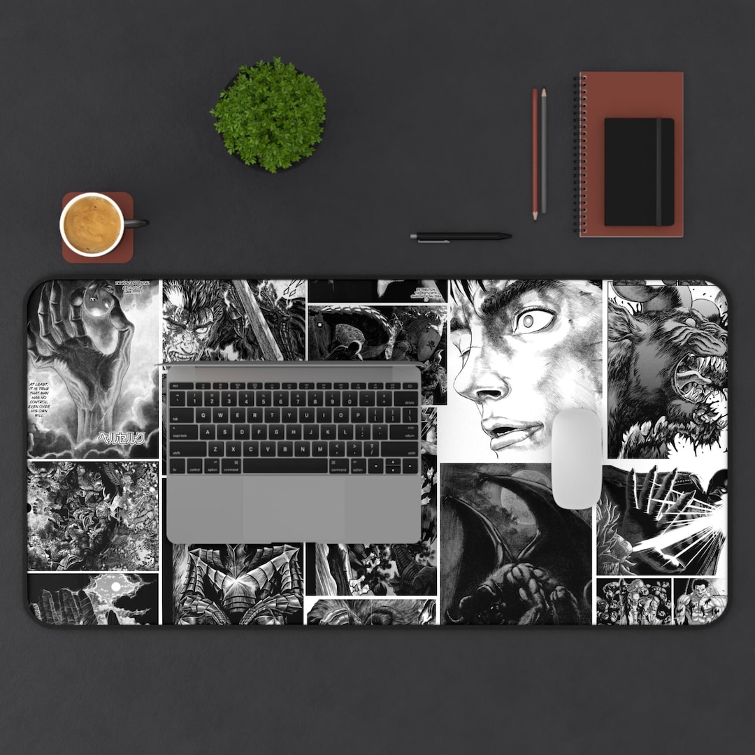 Anime Berserk Manga Panel Desk Mat Mouse Pad Gaming Desk Mat ...
