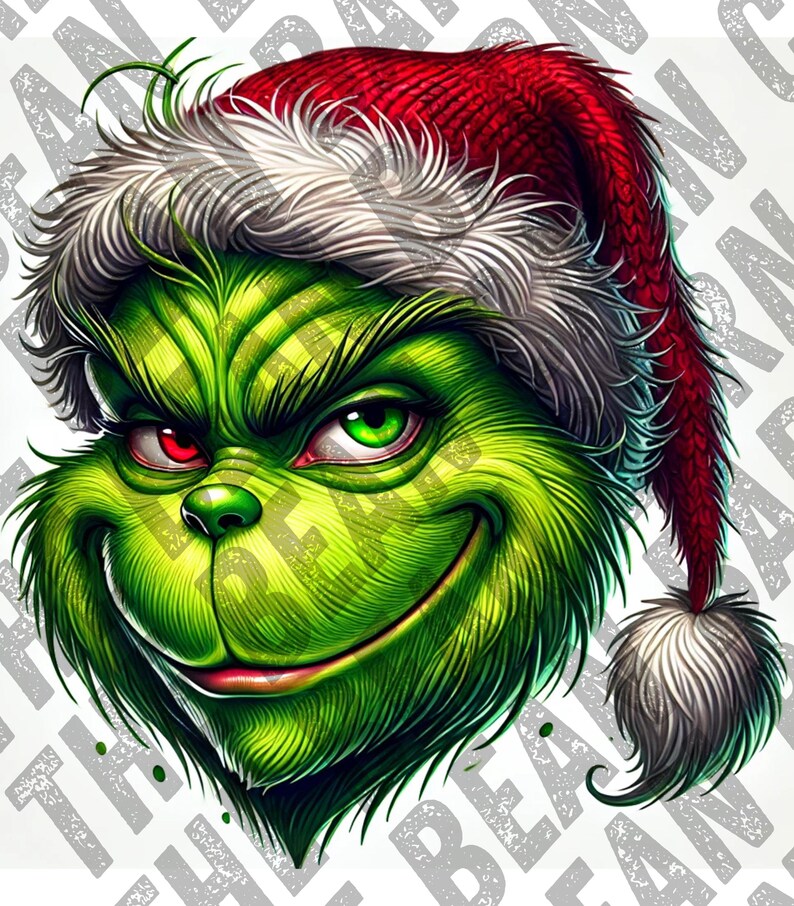 Mischievous Grinch PNG - Christmas Digital Download - Etsy