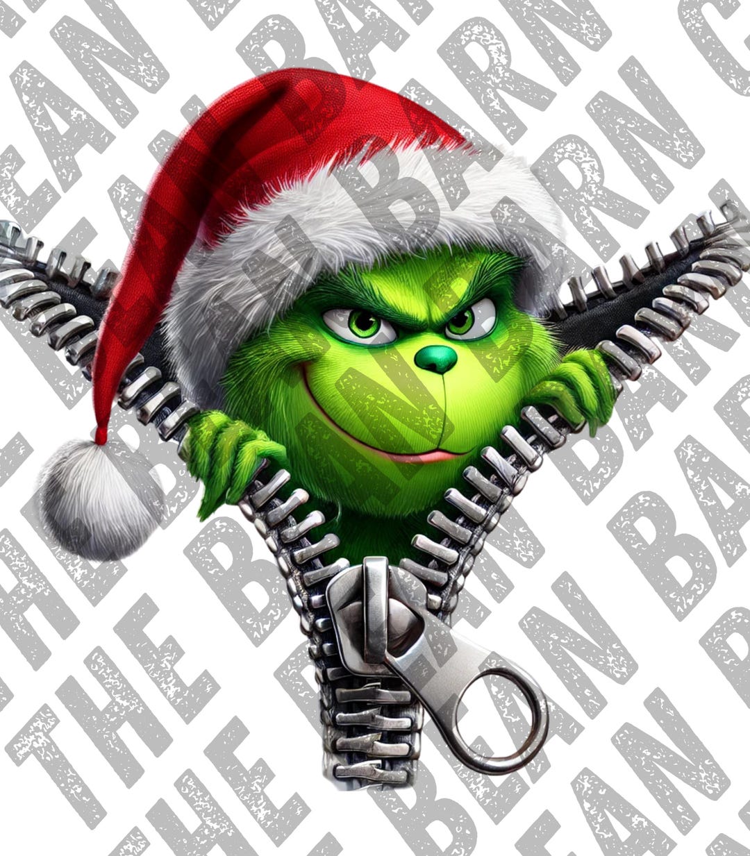 Grinch Peeking Zipper PNG - Fun Christmas Digital Download - Etsy