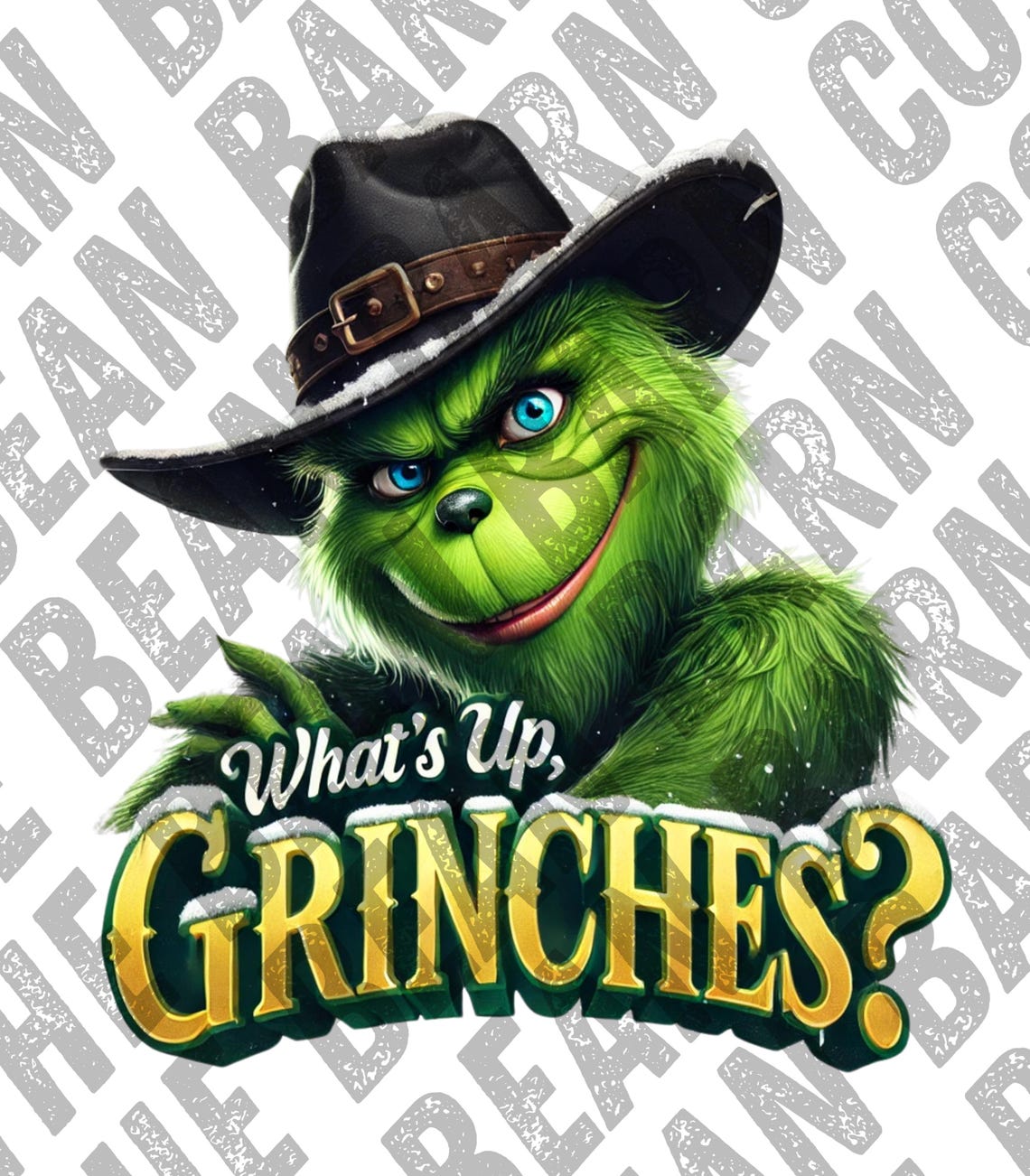 Grinch Cowboy PNG - What's Up, Grinches? - Grinch PNG - Etsy