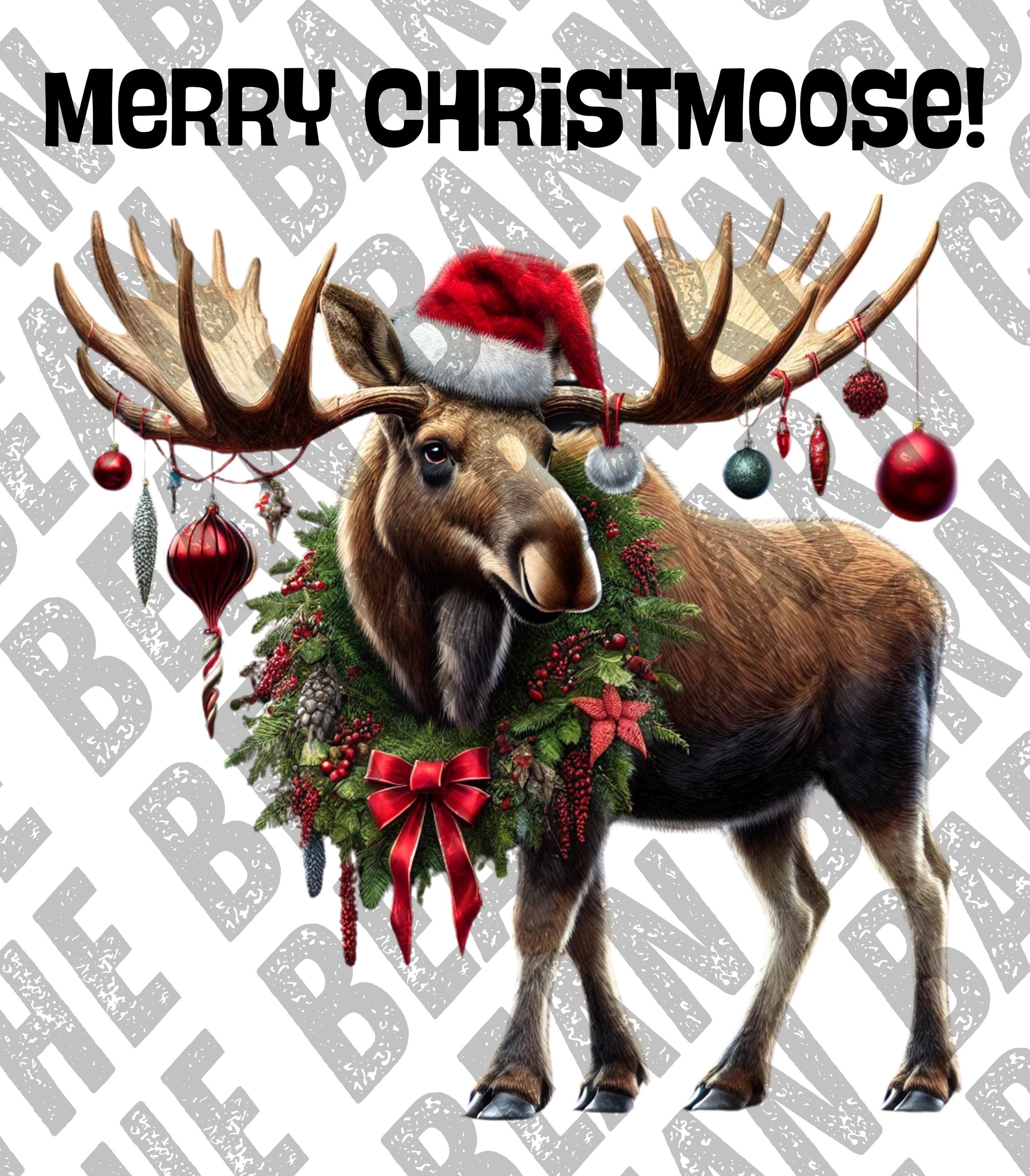 Merry Christmoose! Christmas Moose PNG File - Etsy