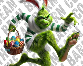 Bunny Grinch Easter PNG - Digital Download - Etsy