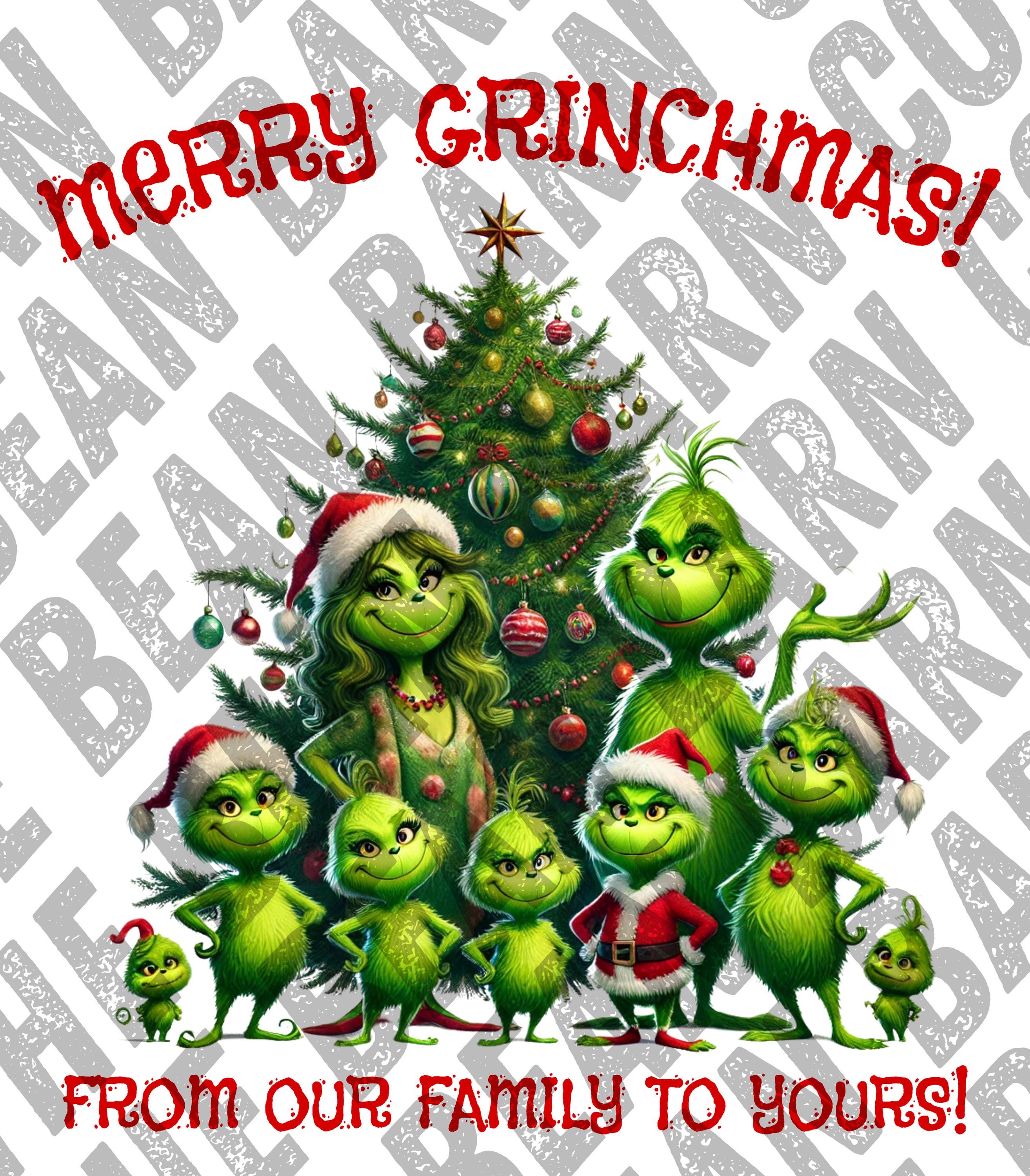 Merry Grinchmas, From Our Family to Yours PNG Grinch Family Christmas ...