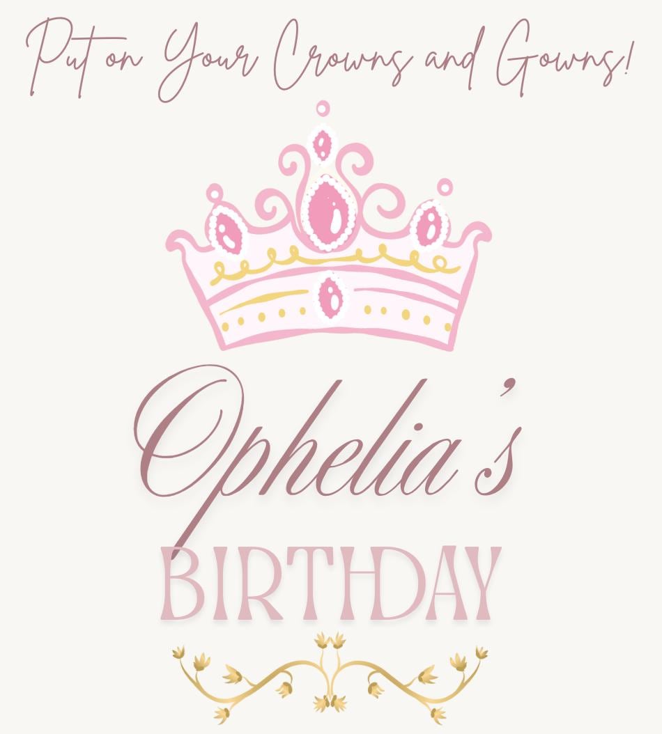 Crowns & Gowns Birthday Invitation - Etsy