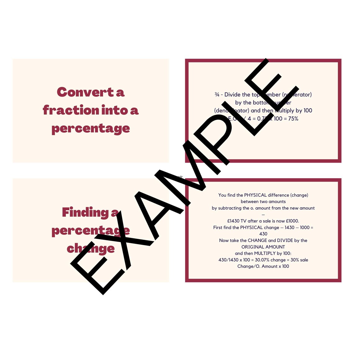 Maths Revision Flashcards Digital Products Functional Skills Maths ...