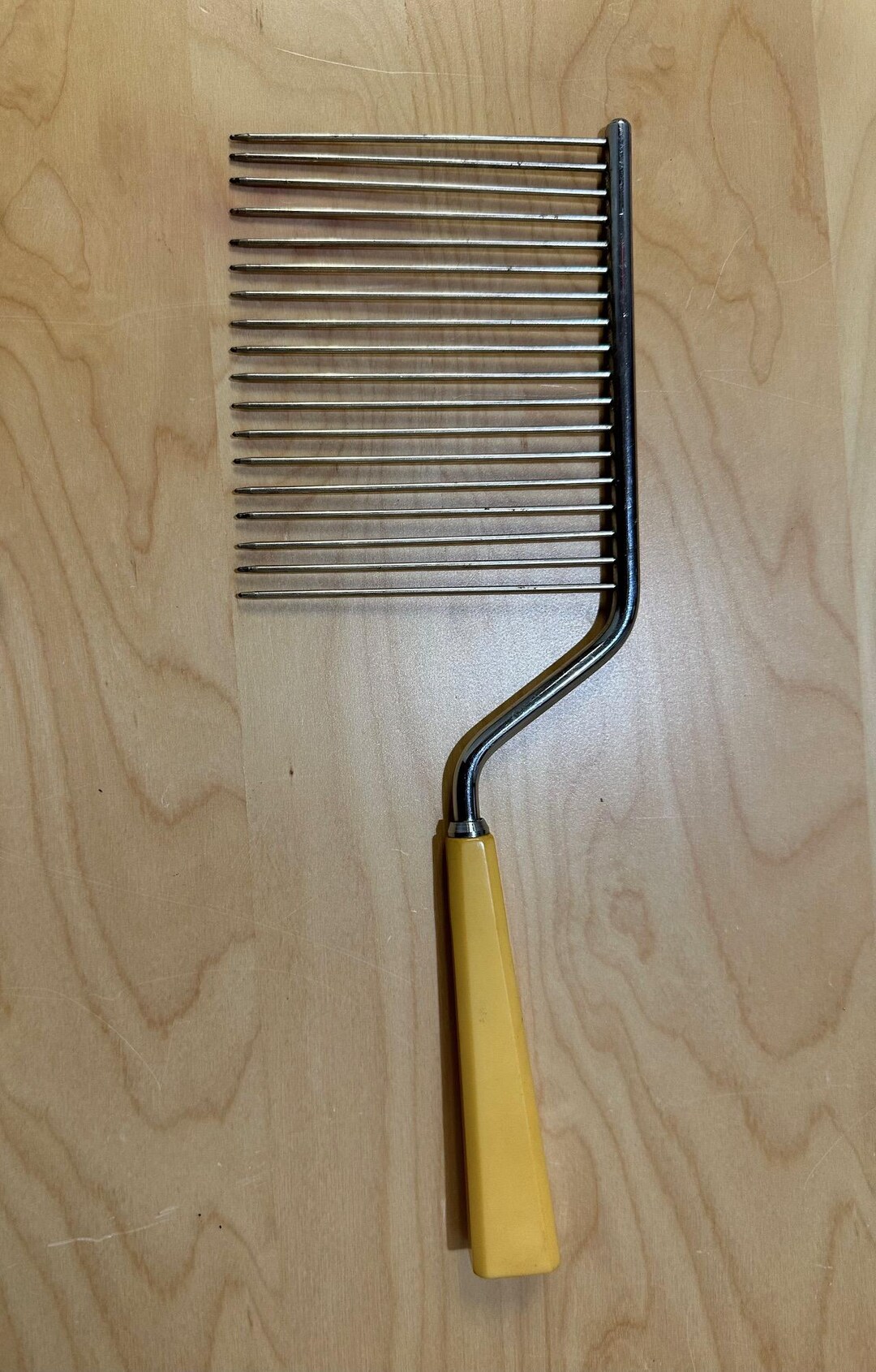 Vintage Cake Fork / Cake Slicer / Cake Server With Butterscotch Yellow ...