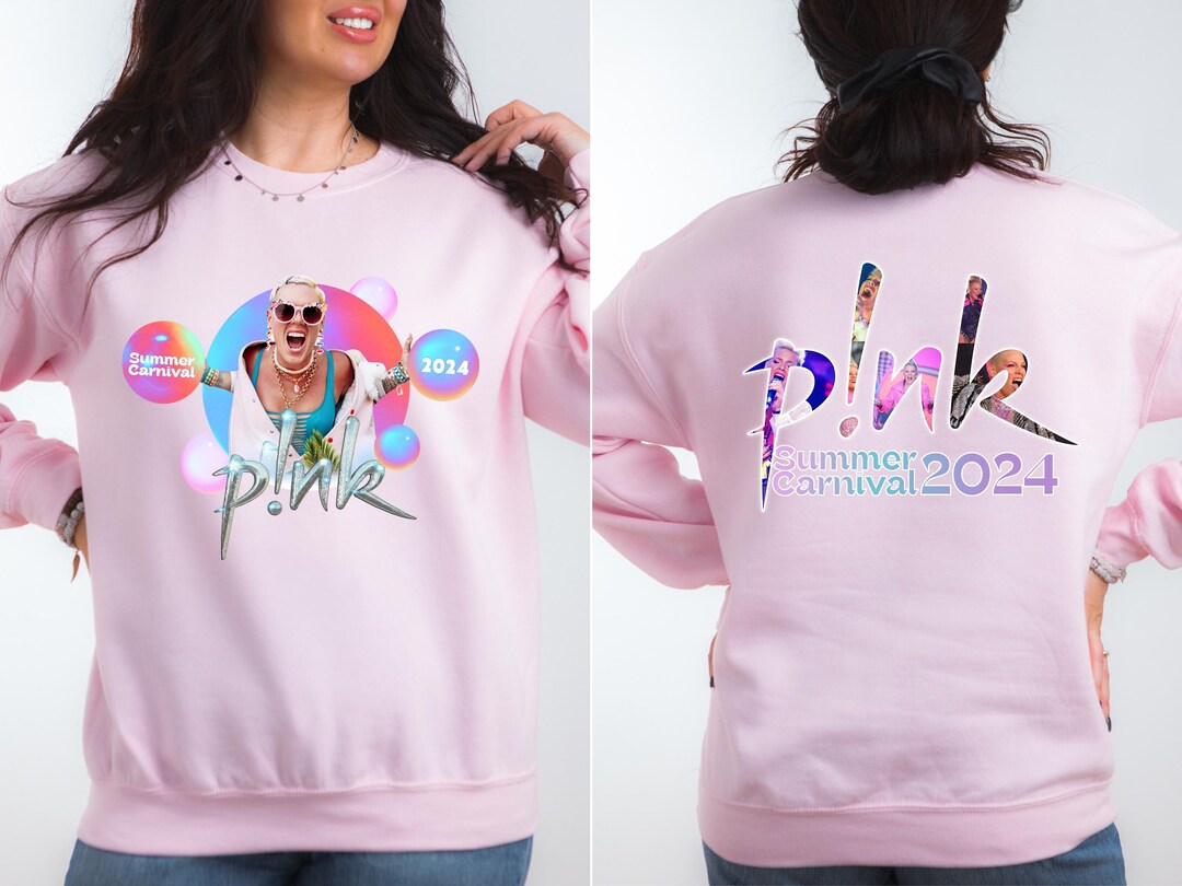 Pnk Pink Summer Carnival Sweatshirt, Pink Singer Sweatshirt, Summer ...