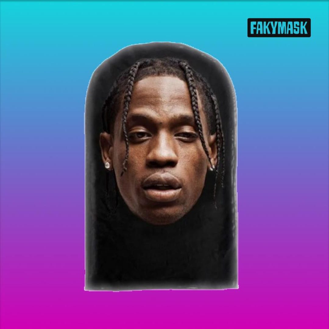 Travis Scott Inspired Full Face Cosplay Mask Realistic Halloween ...