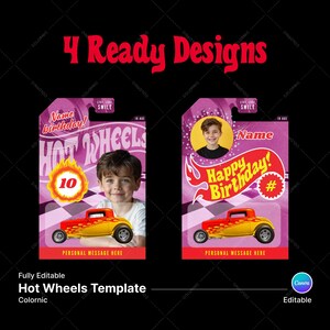 Hot Wheels Template Birthday Party Template Printable Party Favors Fast ...