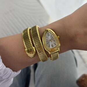 Gold Snake Watch, Luxury Snake Wristwatch, Snake Watch, Women Watches ...