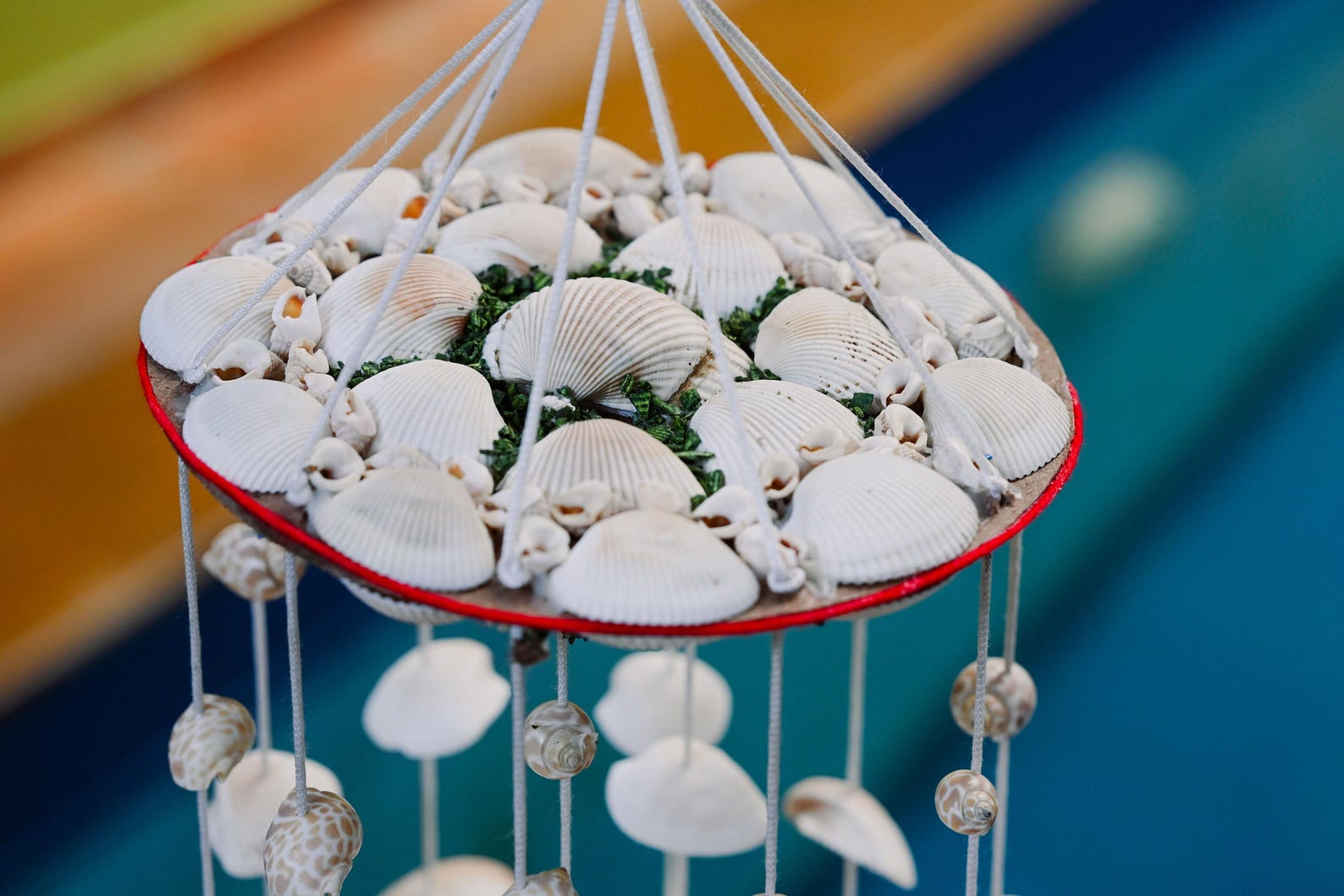 Seashell Door Hanger – Coastal Wind Chime Wall Decor – Beach House ...