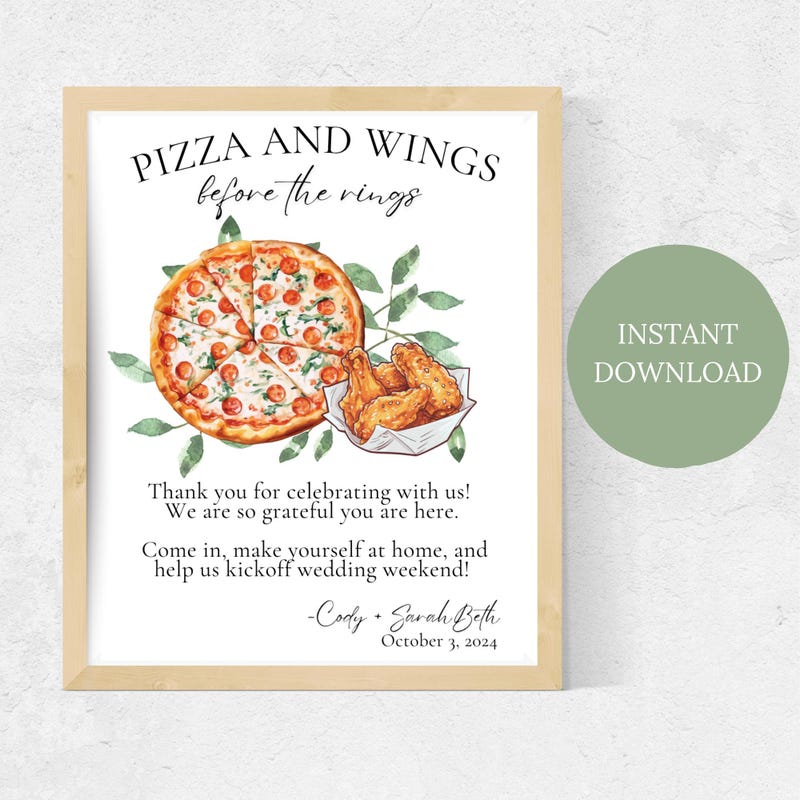 Pizza Wedding Sign - Etsy