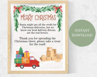 Delivery Driver Christmas Thank You Printable. Printable to Help Spread ...
