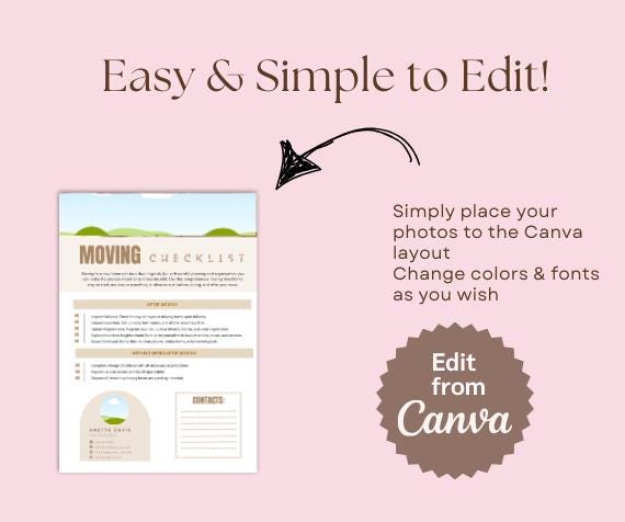 Real Estate Moving Checklist - Printable Moving Planner - Realtor ...