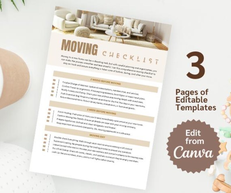 Real Estate Moving Checklist - Printable Moving Planner - Realtor ...