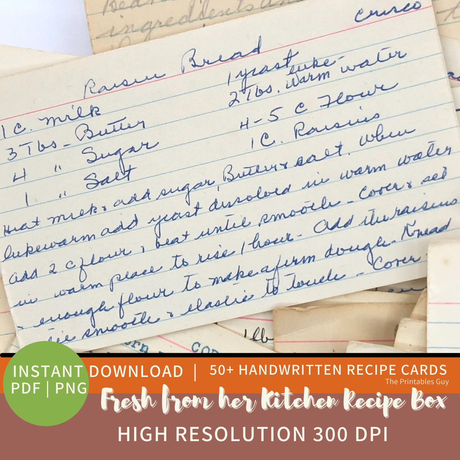 Old Time Bread Recipes, Vintage Ephemera Pack, Vintage Recipe Cards ...