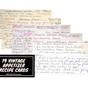 19 Antique Appetizers Recipes, Vintage Ephemera Pack, Vintage Recipe ...