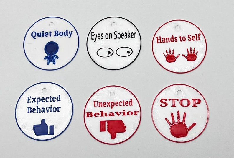 Special Education Visual Behavior Cue Cards for Teachers & Paras ...