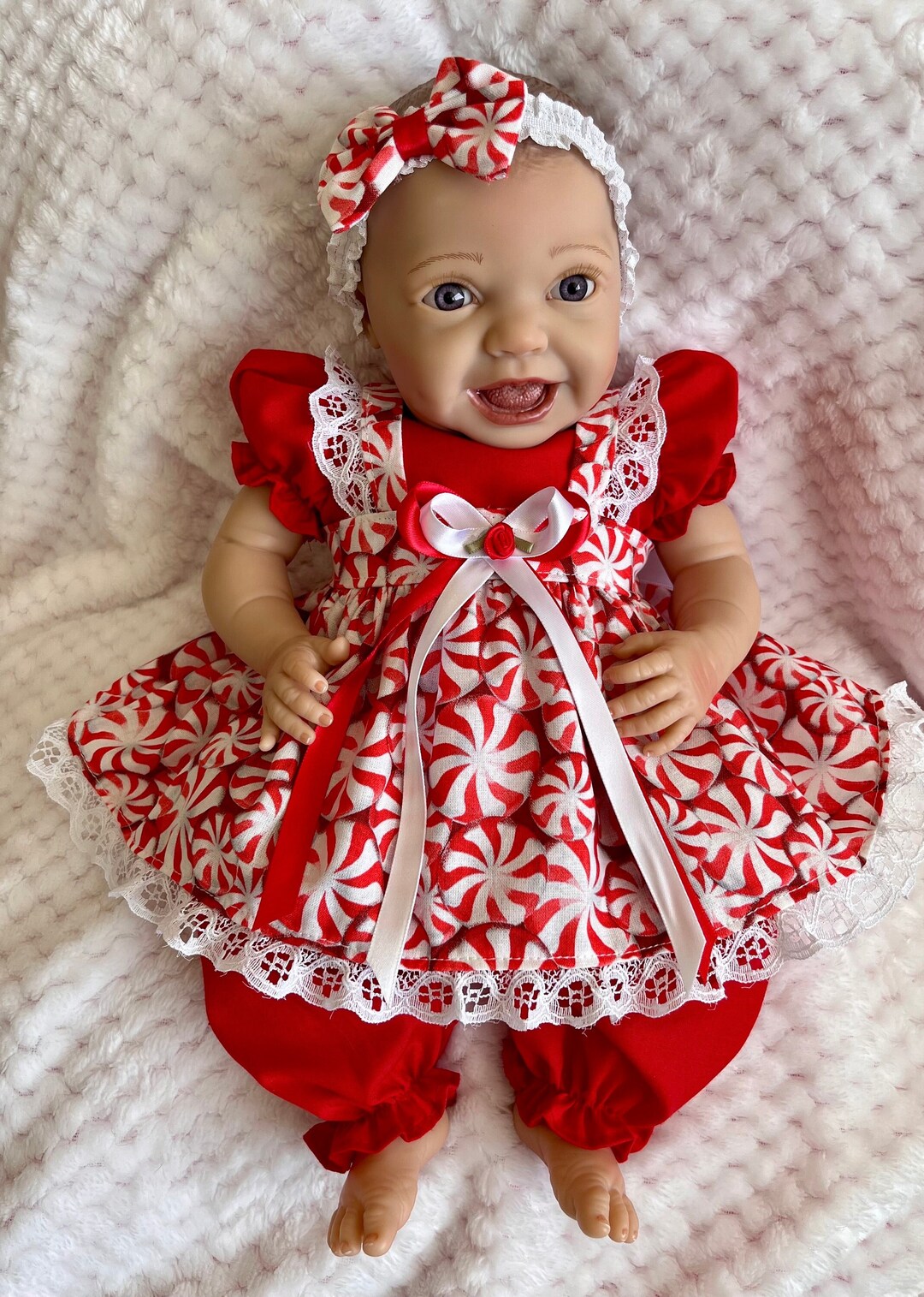 Candy Peppermint Romper and Apron Set for 16 Kinby or Paradise Galleries Dolls - Etsy