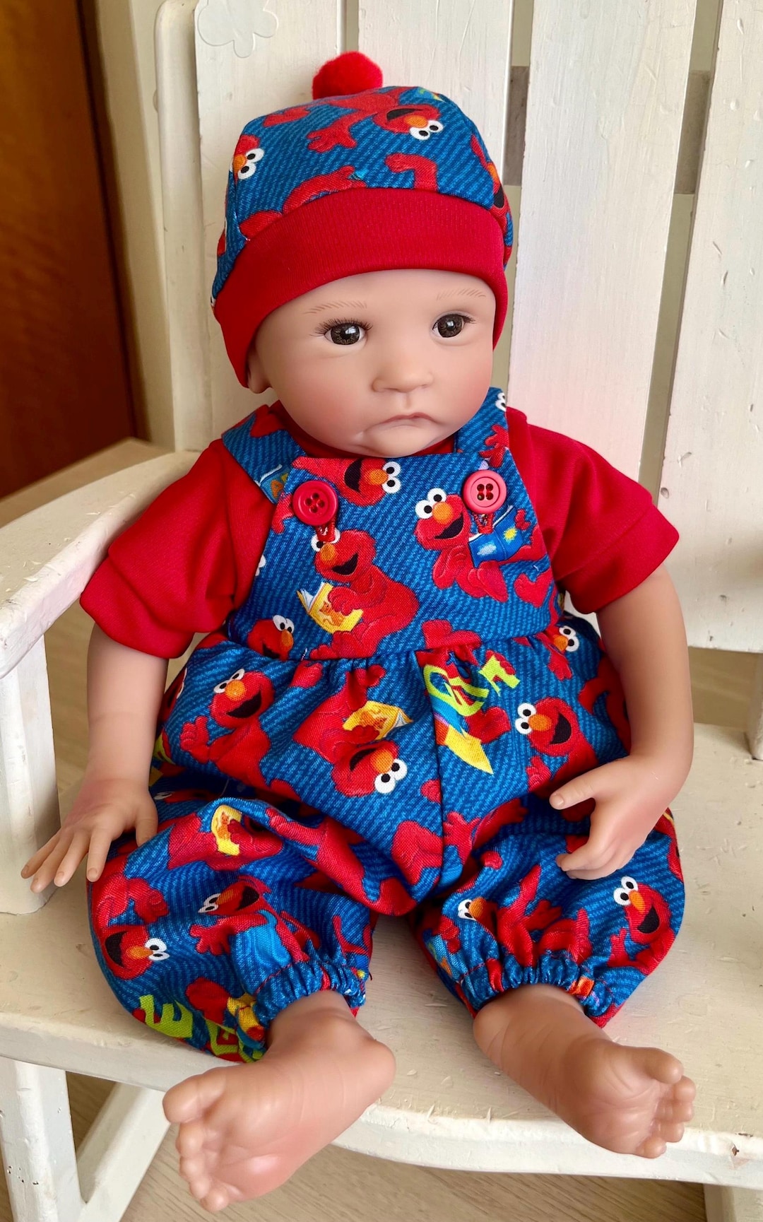 Elmo Overalls for 15” Paradise Galleries Preemie “hoot Hoot” - Etsy