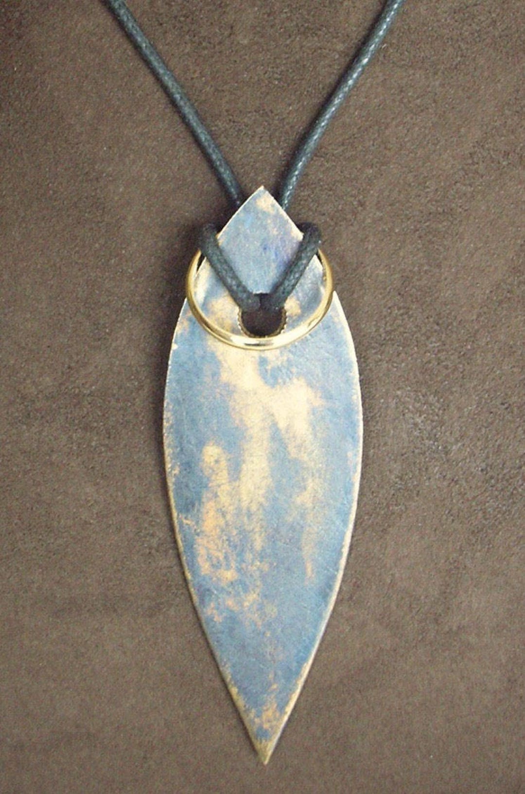 Oxidized Bronze "love & War" Pendant W/14k Gold-fill - Etsy