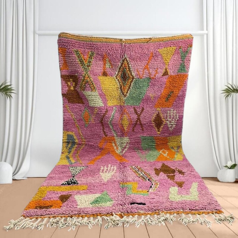 Pink Moroccan Rug - Etsy
