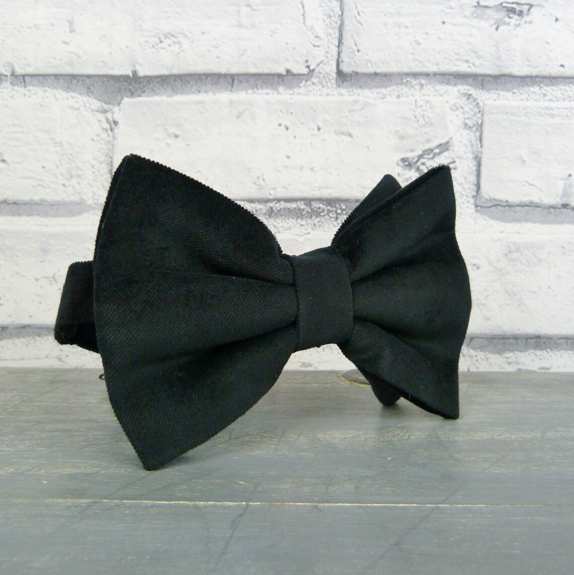 Oversized Bow Tie Black Cotton Velvet Mens Large Bow Tie - Etsy