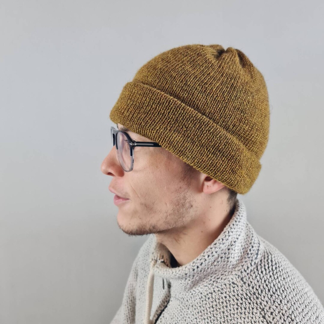 Mustard Beanie Hat Eco Friendly British Wool - Etsy UK