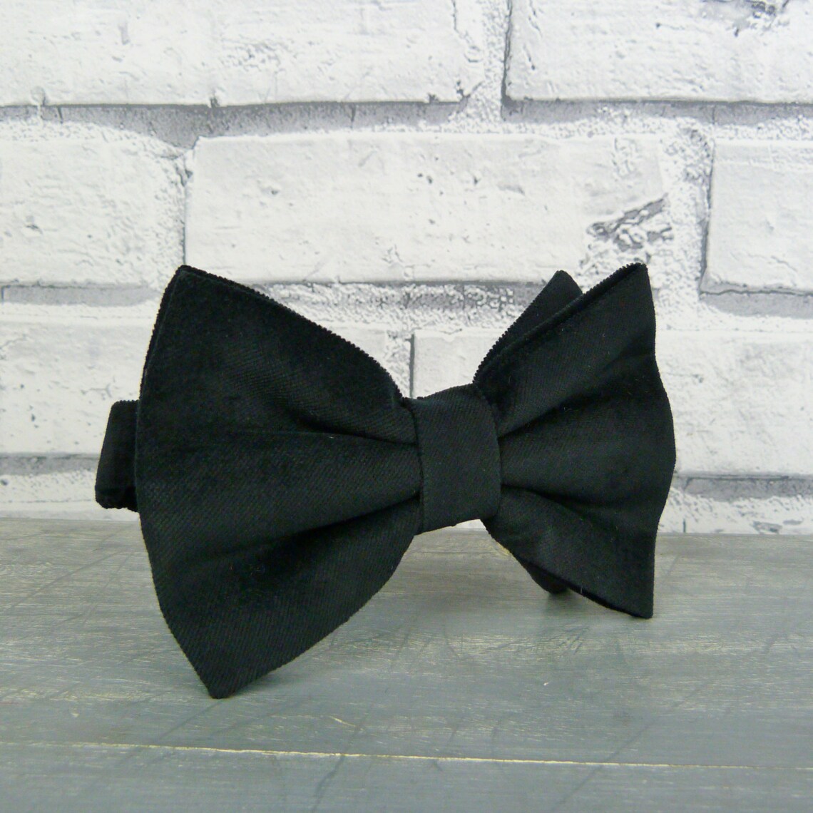 Oversized Bow Tie Black Cotton Velvet Mens Large Bow Tie - Etsy