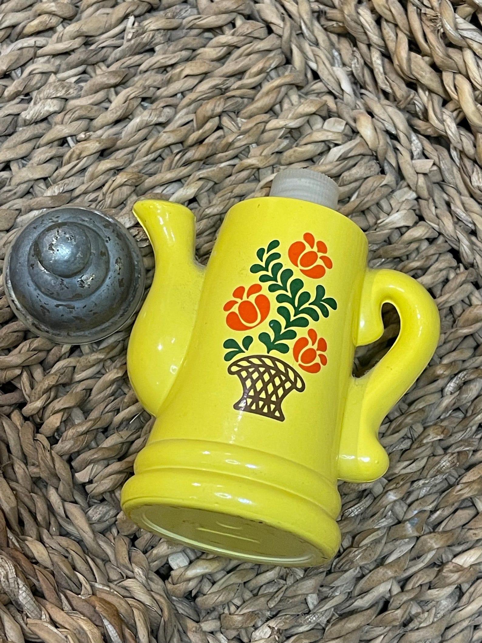 Vintage 1970s Avon Koffee Klatch Yellow Tea Coffee Pot Perfume Bottle ...