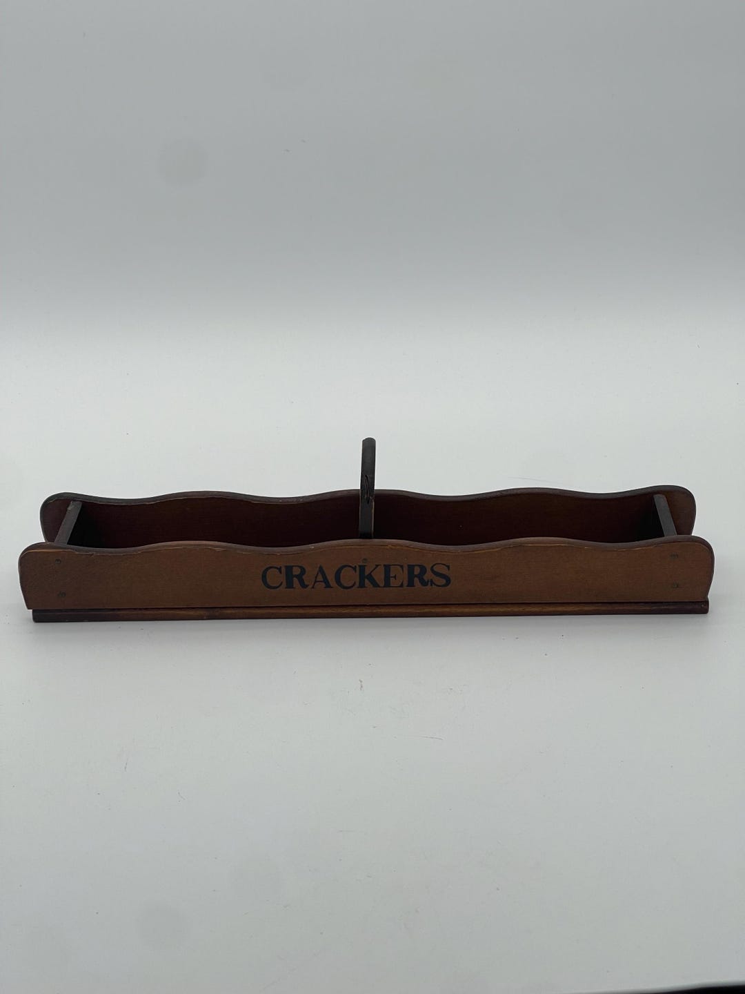 Vintage Wood Cracker Display Container Crackers and Cheese Appetizer ...