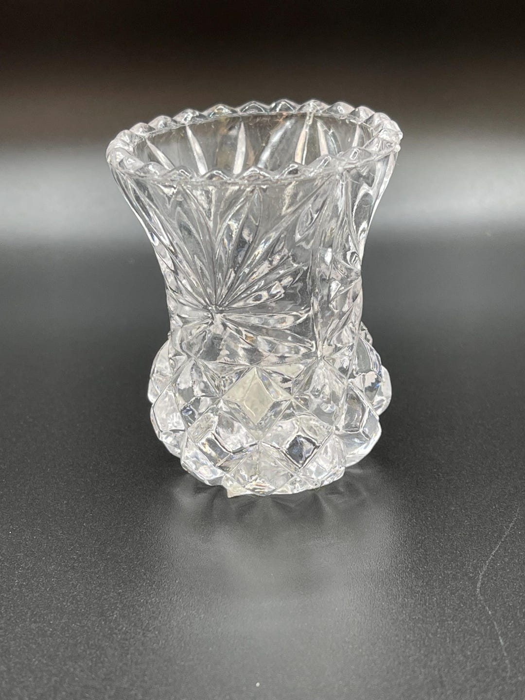 Vintage Clear Glass Toothpick Holder - Etsy
