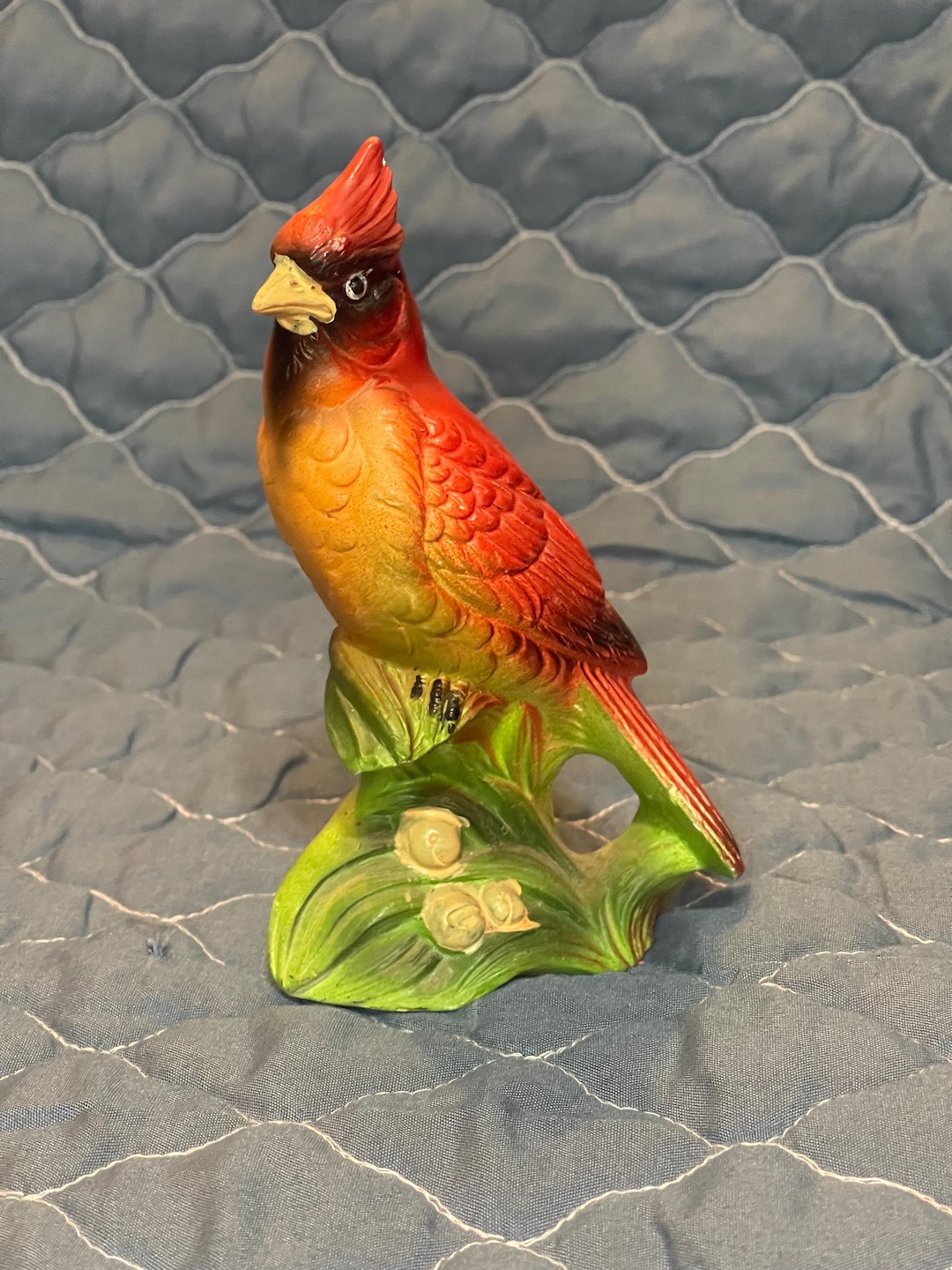 Vintage Red Ceramic Cardinal Figurine - Etsy