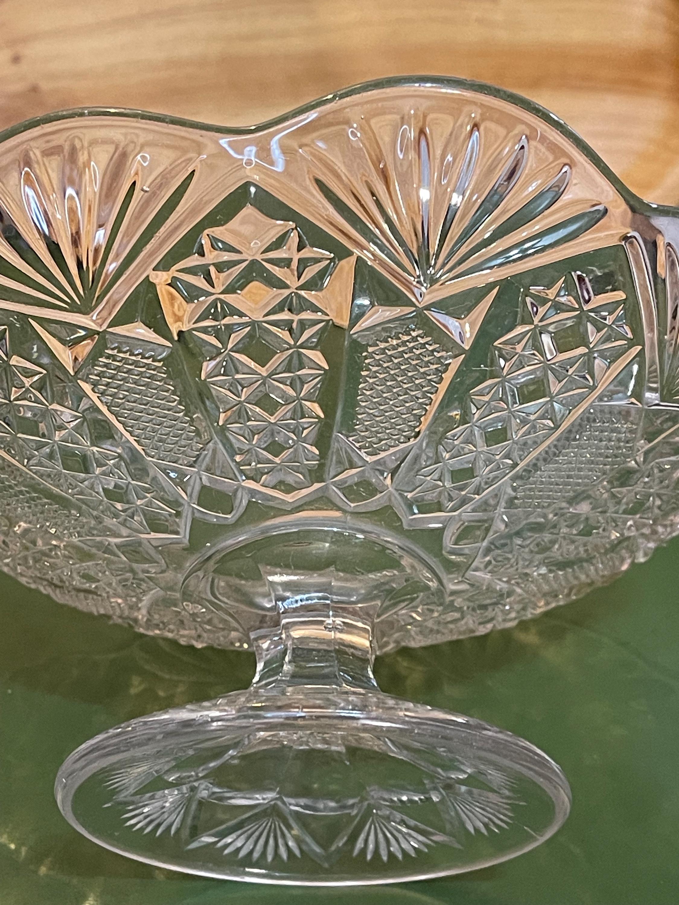 Vintage Clear Glass Compote Centerpiece Pedestal Fruit Bowl Candy Dish ... Vintage Clear Glass Compote Centerpiece Pedestal Fruit Bowl Candy Dish ...