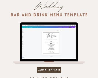 Editable Bar Menu Template - Instant Download Canva Design - Etsy UK