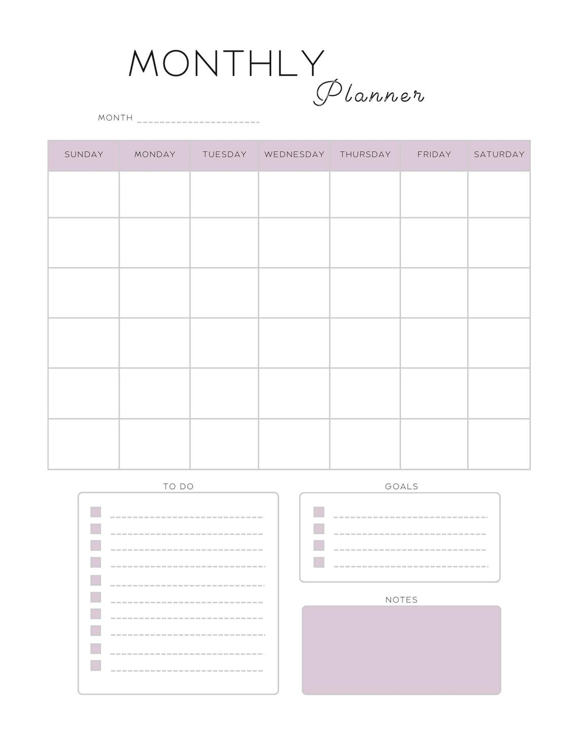 Easy to Use Digital Monthly Planner - Etsy