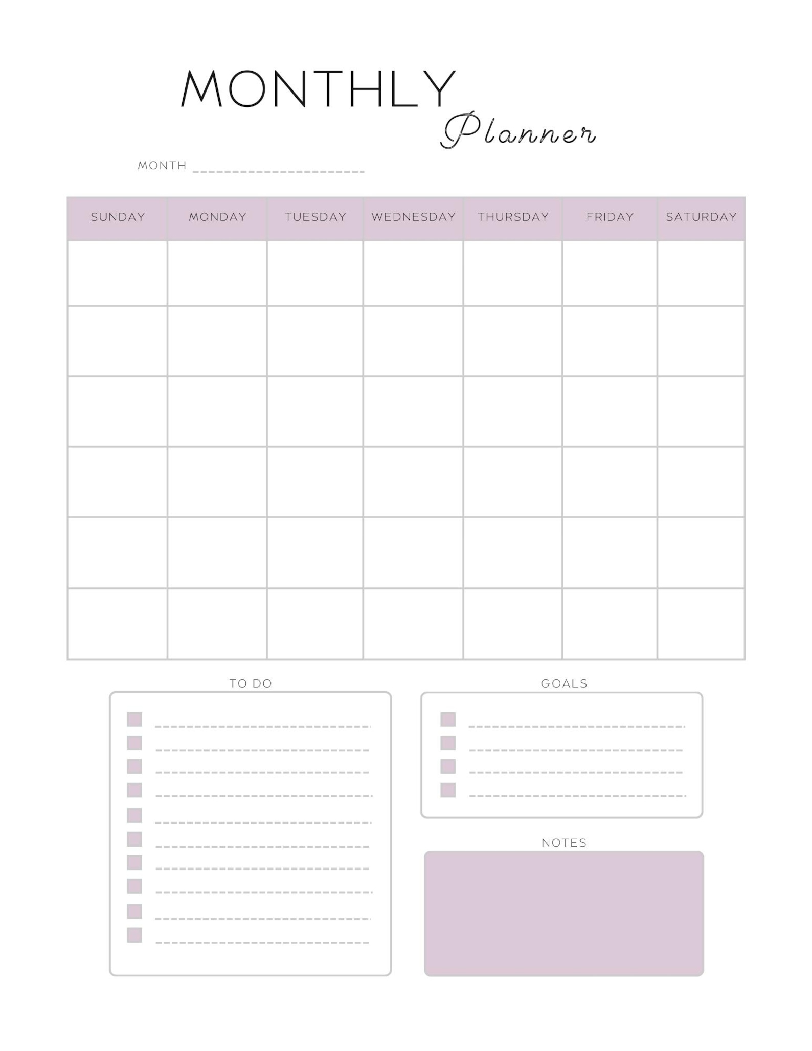 Easy to Use Digital Monthly Planner - Etsy