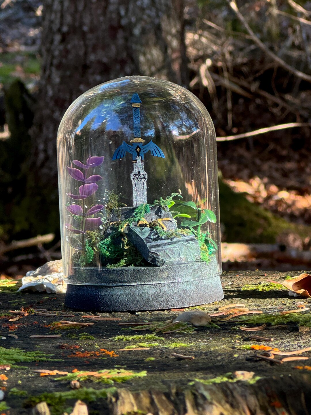 Lost Temple Master Sword in Miniature Under Bell Jar 11 Cm - Etsy UK