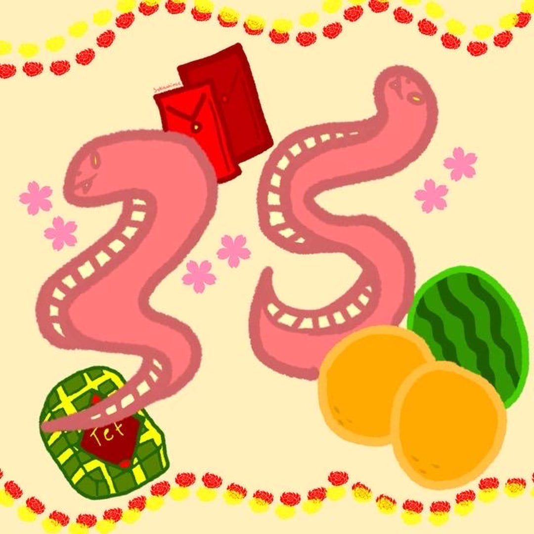 PRE-ORDER: Lunar New Year 2025 Year of the Snake Vietnamese Lunar New ...