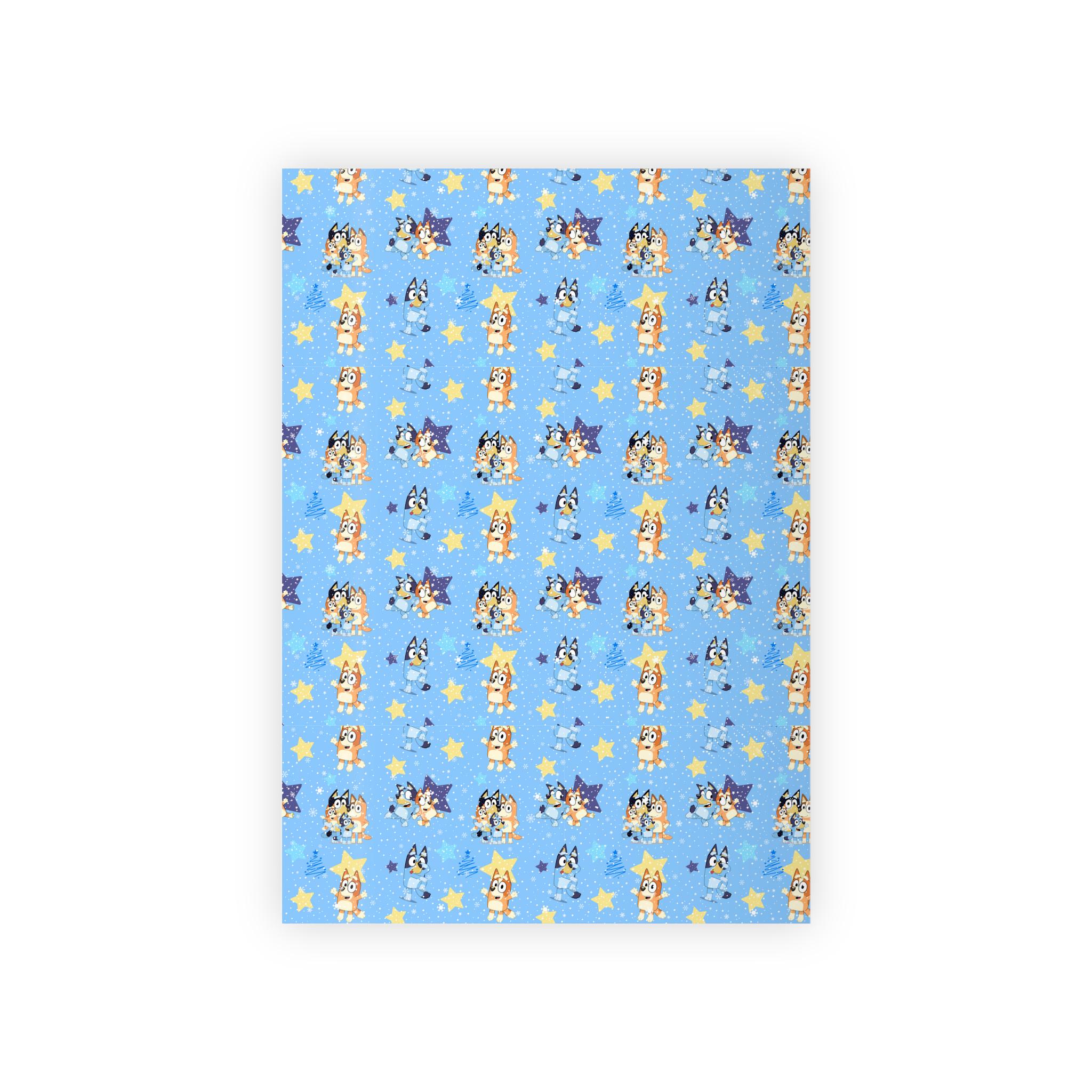 Wrapping Paper, Bluey Christmas Gift Wrap Roll, Holiday Festive Gift ...