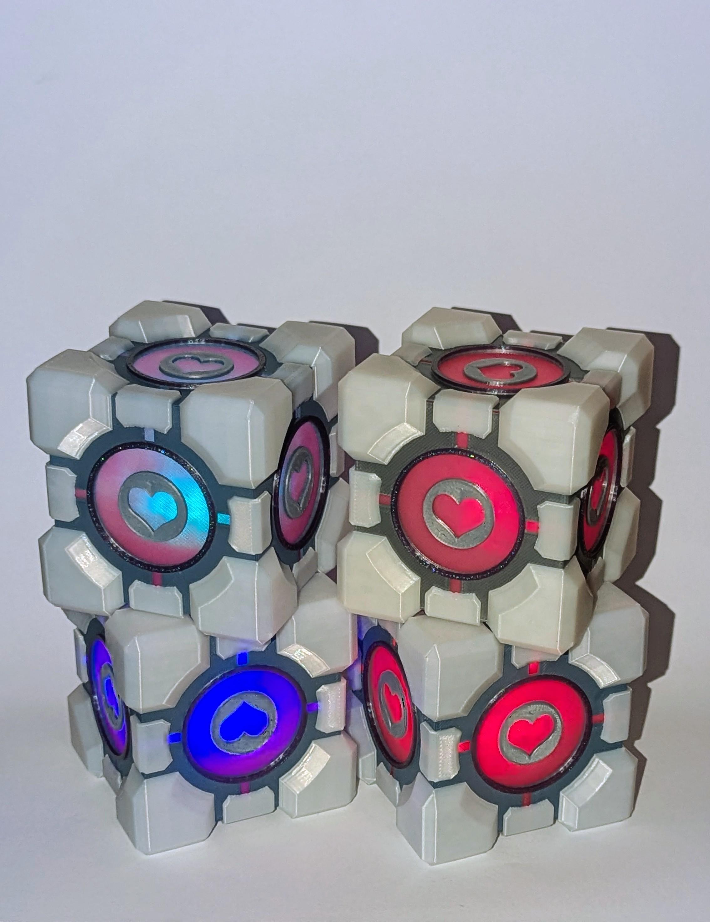 Portal 2 Companion Cubes RGB Led - Etsy