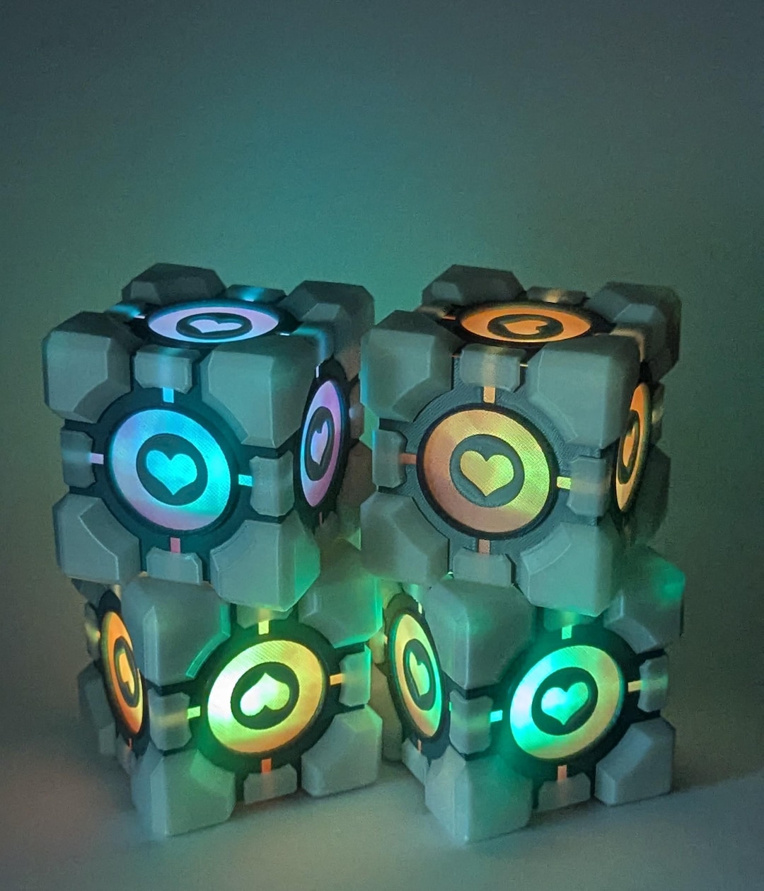 Portal 2 Companion Cubes RGB Led - Etsy