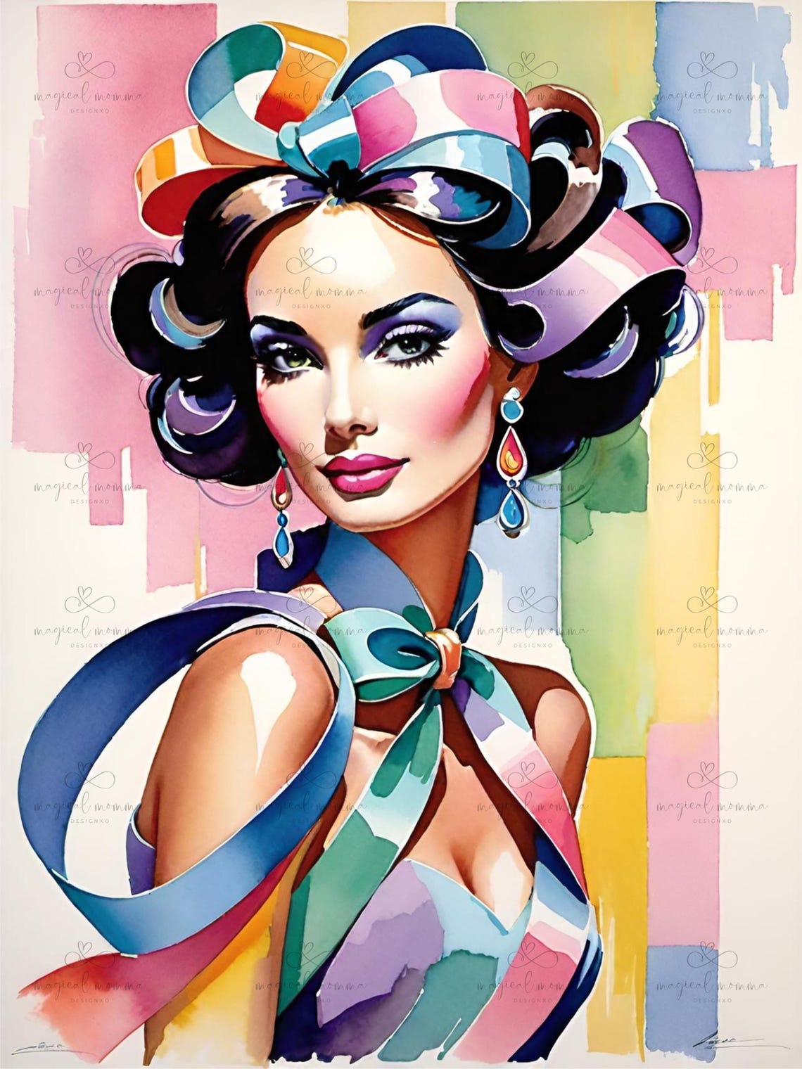 10 Vintage Glam Digital Art Prints 18x24 PNG, Home Office, Salon, Gift ...