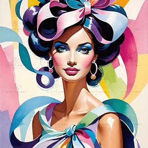 10 Vintage Glam Digital Art Prints 18x24 PNG, Home Office, Salon, Gift ...