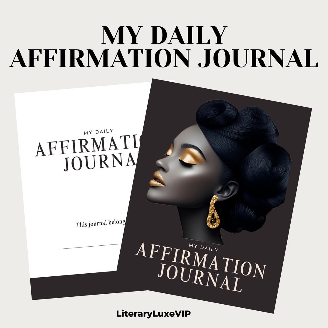 Daily Affirmation Journal Printable, Self-care Digital Planner, 100 ...