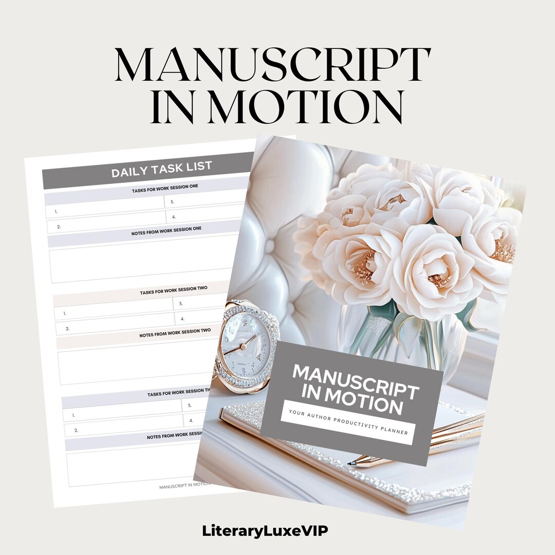 Manuscript in Motion Digital Planner | Author Productivity Planner ...