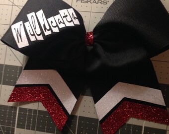 Personalized 3 Texas Size Cheer bow double layer | Etsy