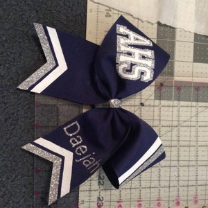 Personalized Custom Texas Size Cheer Bow - Single Layer - Trimed Ends ...