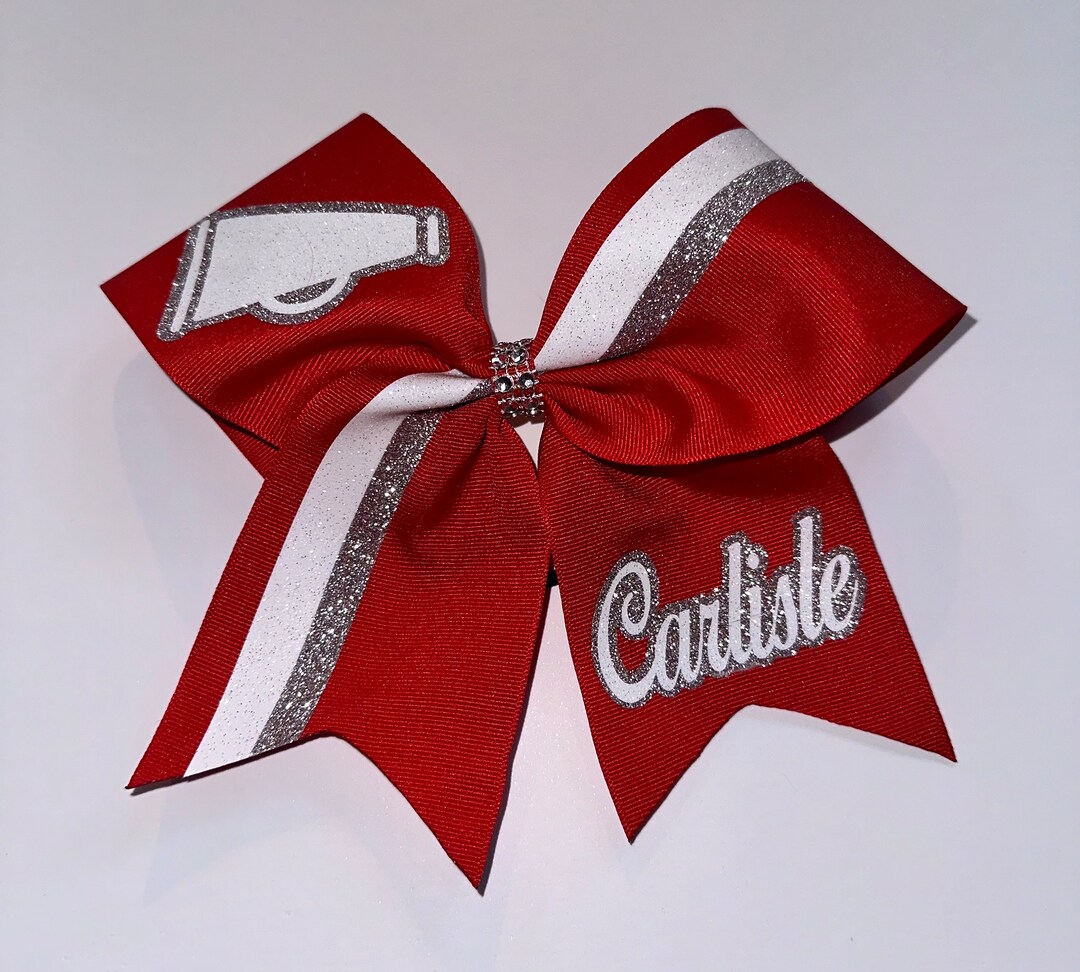 3" Personalized Custom Texas Size Cheer Bow - Single Layer Flip ...